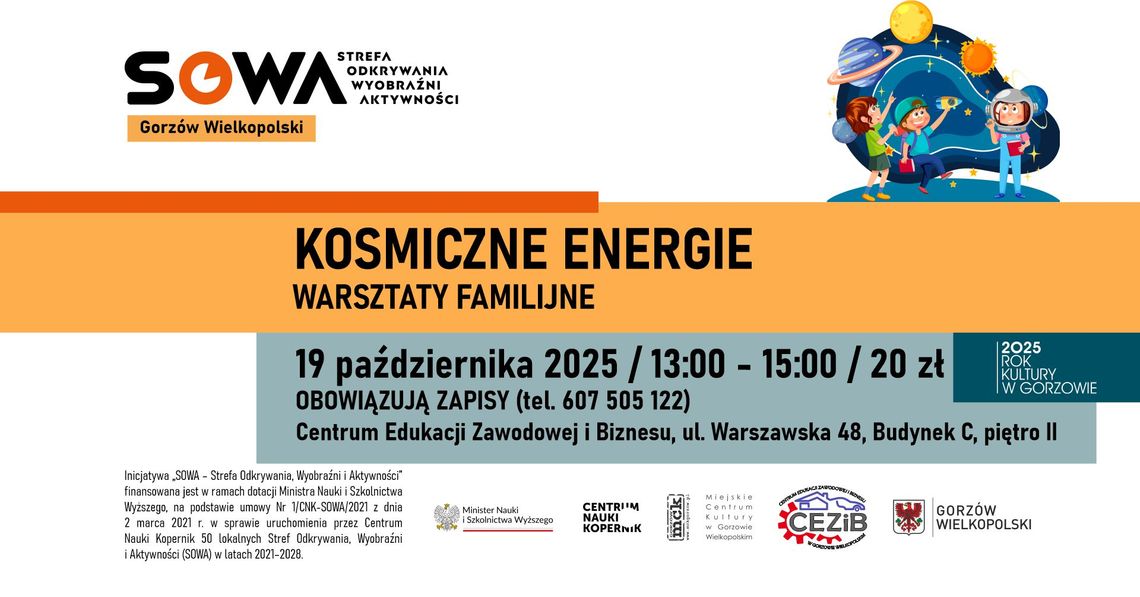 Kosmiczne energie - warsztaty familijne